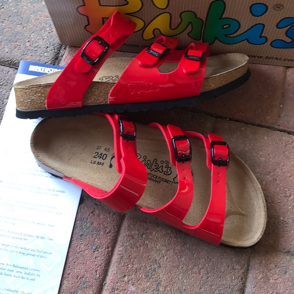 Birkenstock | Shoes | Red Birkis Licensed By Birkenstock | Poshmark